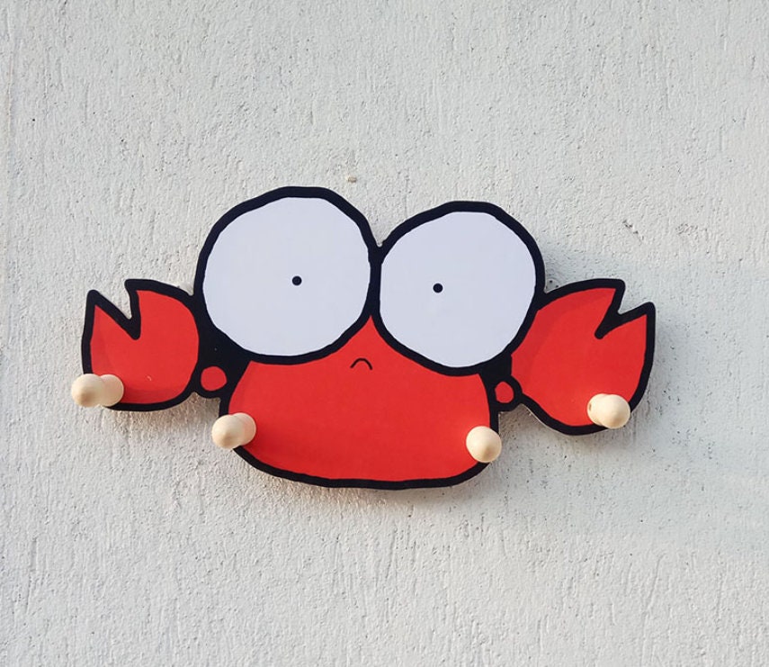 Red Crab Living Room Wall Hook,lovely Clothes Hanging,creative Hook ...