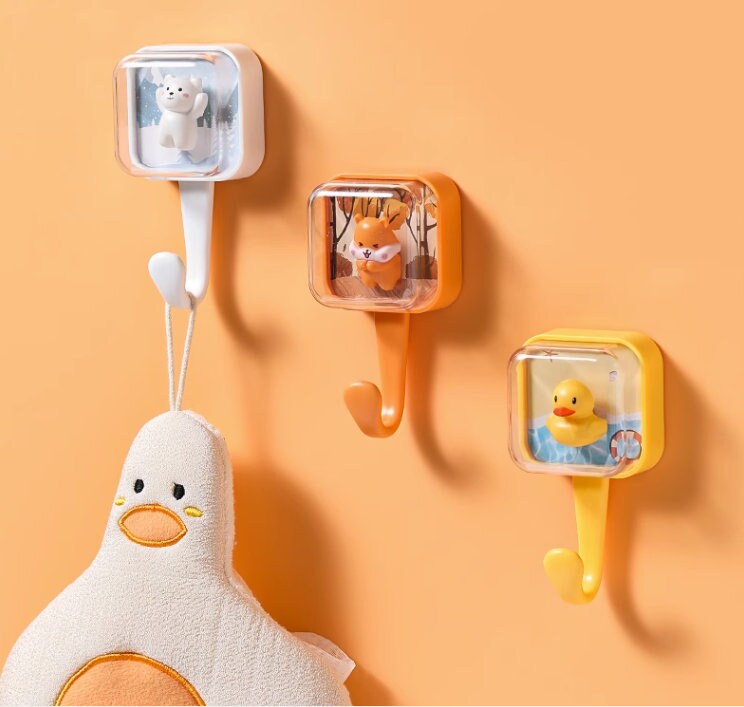 3pcs,cute Cartoon Living Room Wall Hook,clothes Hanging,creative Hook ...