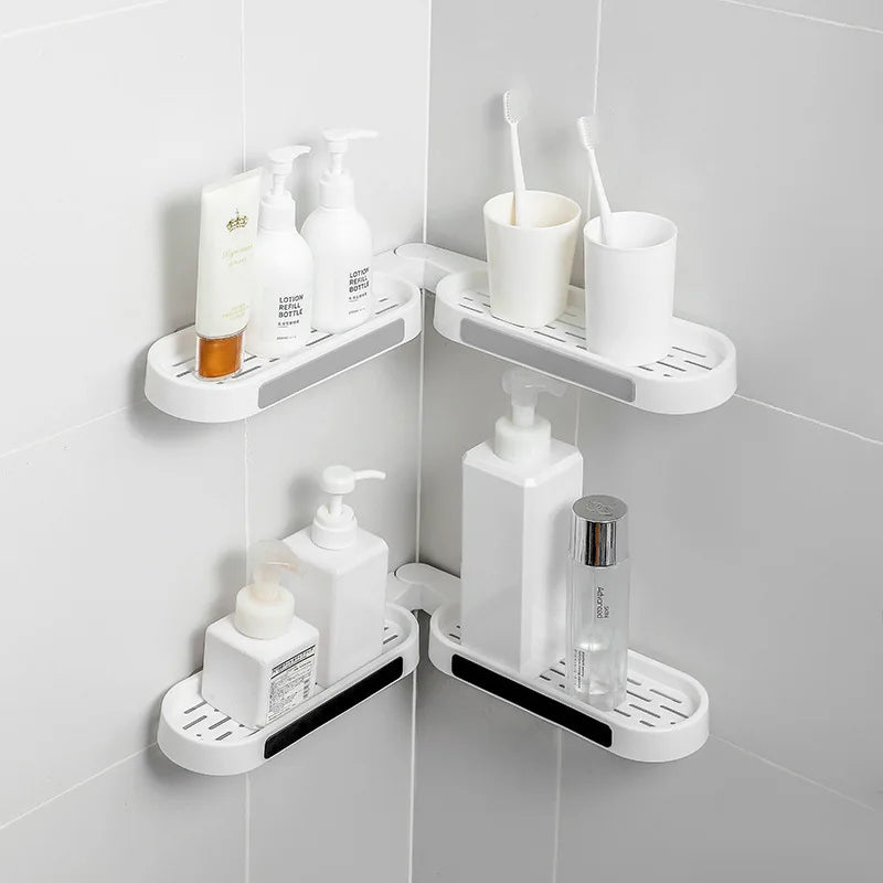 Space-saving Wall-mounted Corner Bathroom Storage Shelves on Luulla