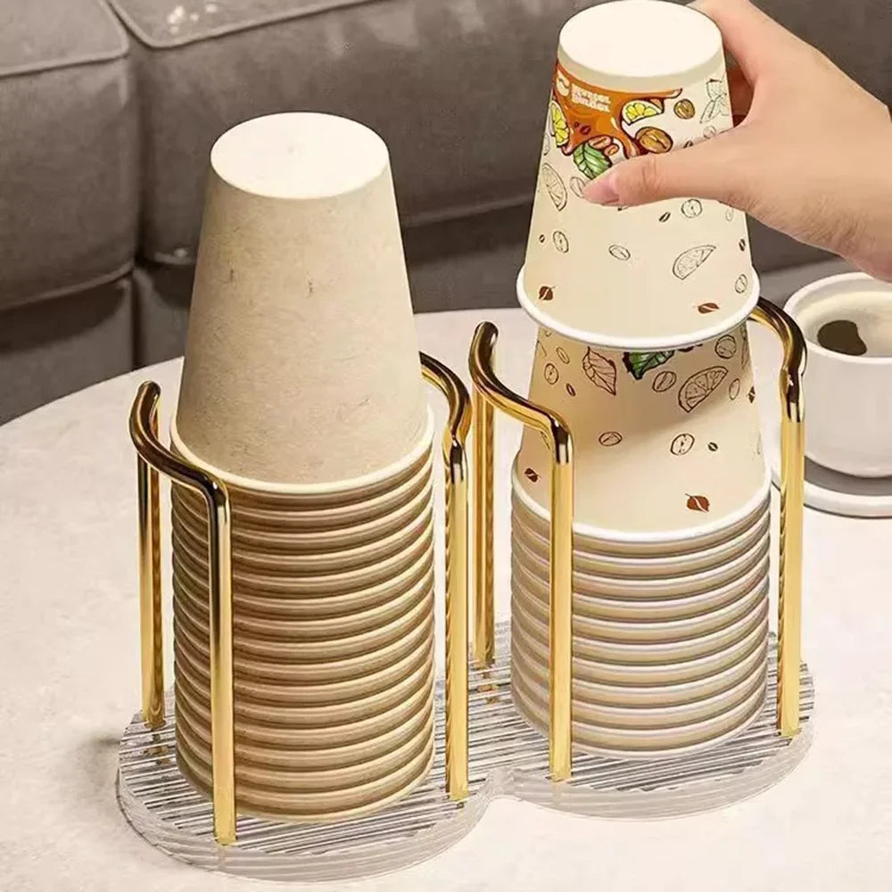 Multi-stack Gold Cup Holder, Durable Plastic Organizer on Luulla