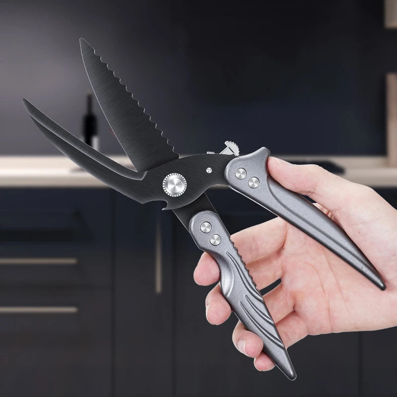 Multipurpose Stainless Steel Kitchen Shears With Lock on Luulla