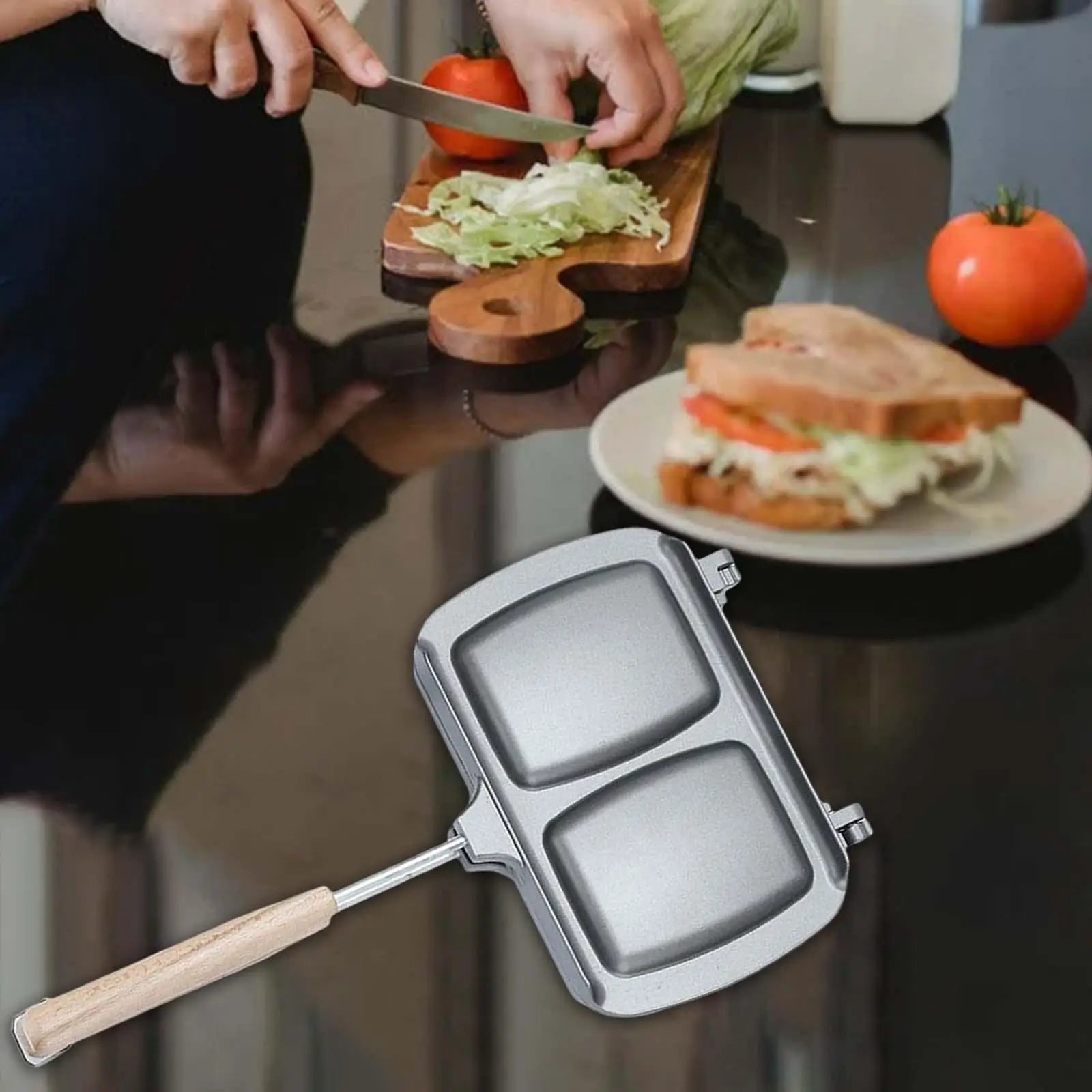 Double-square Nonstick Grilled Sandwich Maker With on Luulla