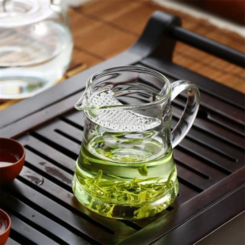 Glass Tea Pitcher With Built-in Strainer Lid on Luulla